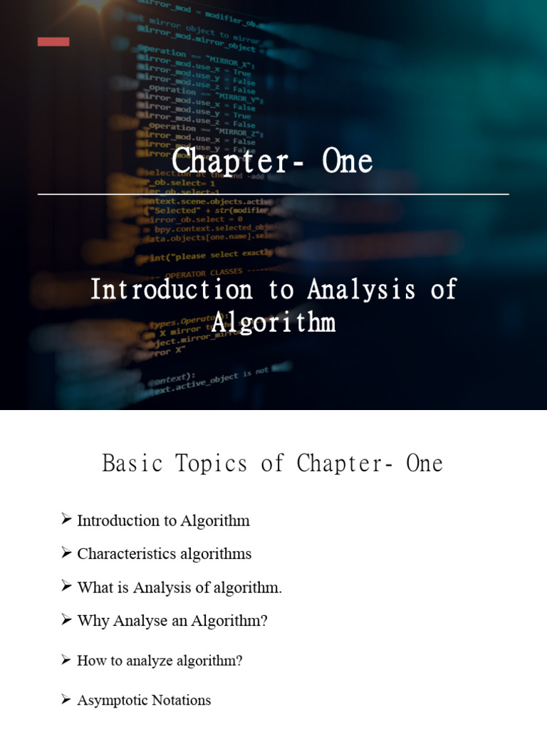 01chapter One Introduction To Analysis Of Algorithm Pdf Algorithms 1682