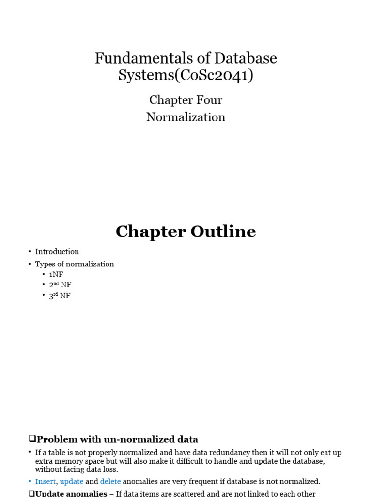 Fundamental of Database CH-5 | PDF | Computing | Computer Data