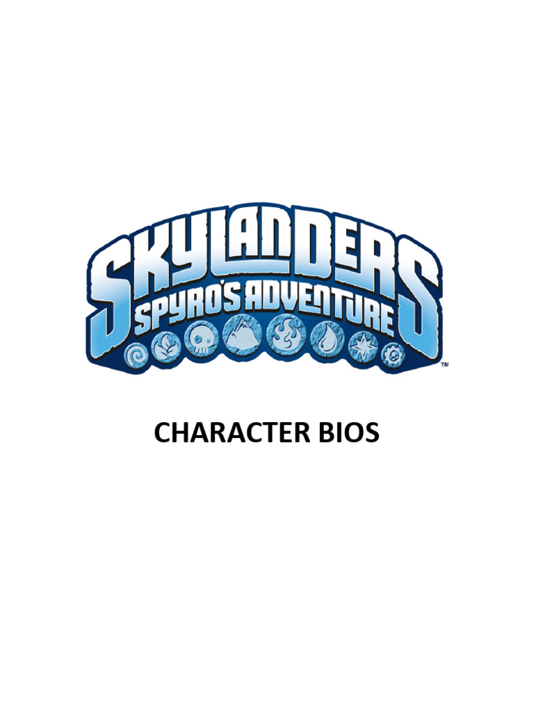 Skylanders Character Bios Overview | PDF