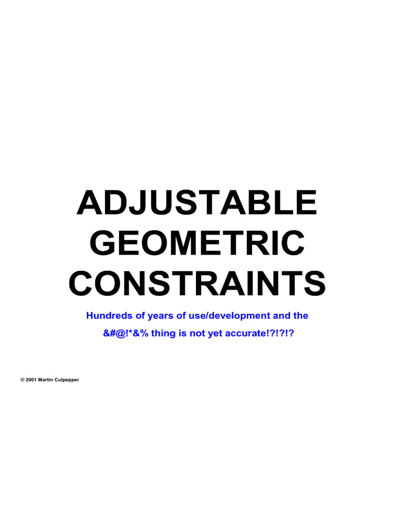 Geometrical Constraint | PDF