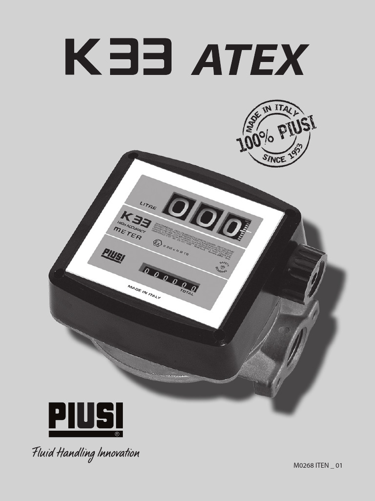 K33 MANUAL English Only | PDF | Pump | Gear