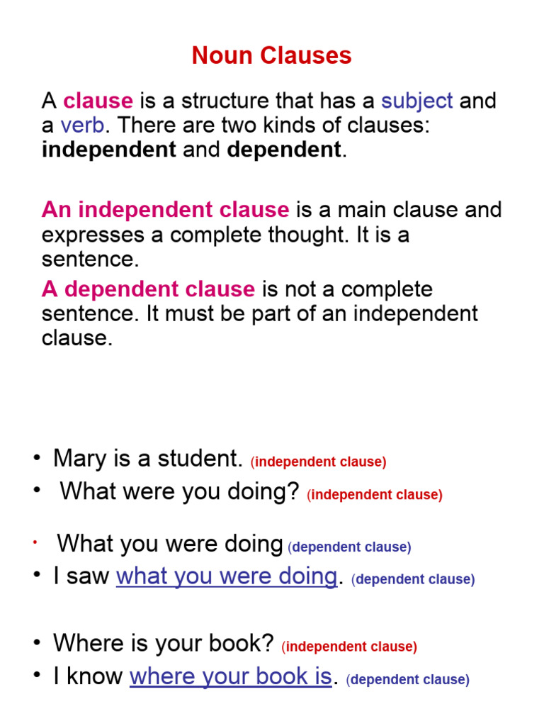 Noun Clauses | PDF