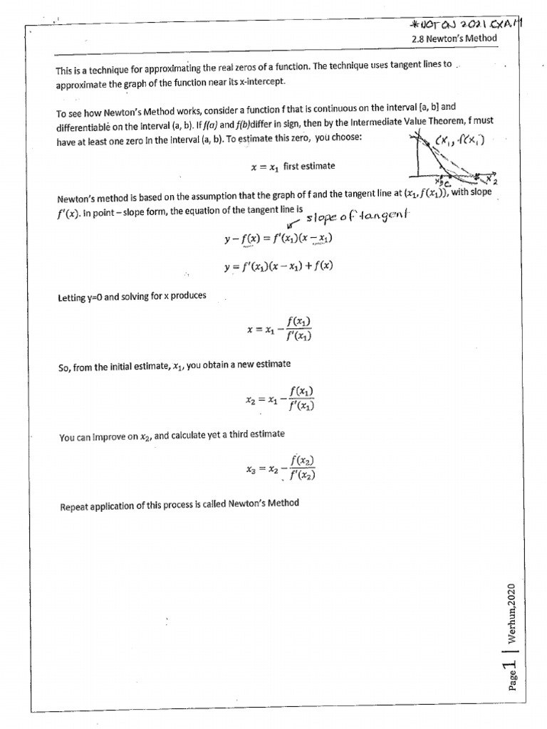 Newtons Method Pdf