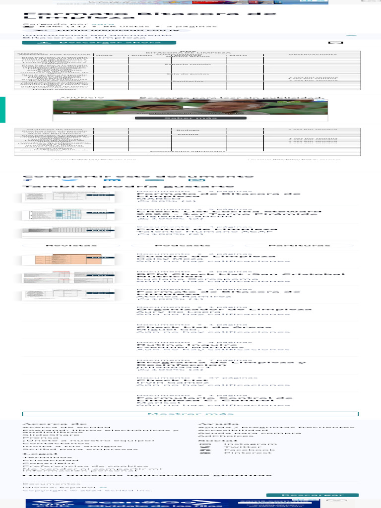Formato Bitacora de Limpieza PDF Cocina Higiene | PDF