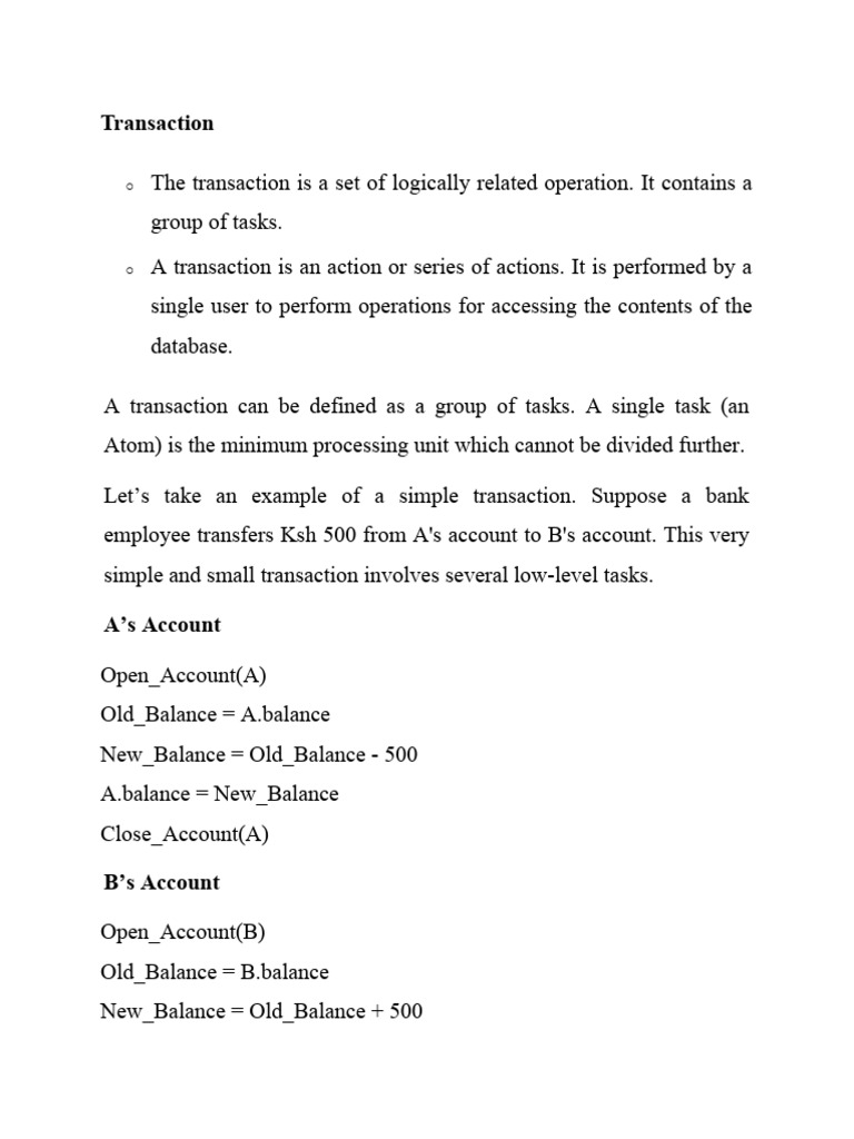 Transaction Concurrency and Deadlock | PDF | Database Transaction ...