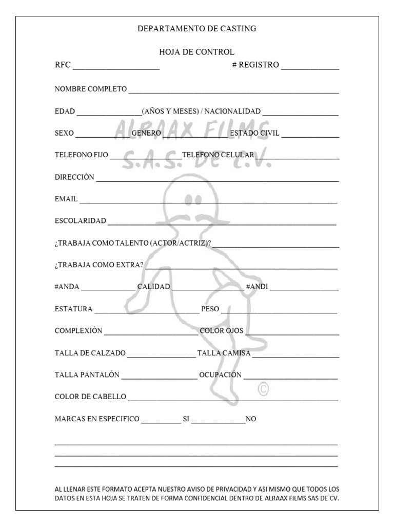 Hoja de Control en Línea Editable | PDF