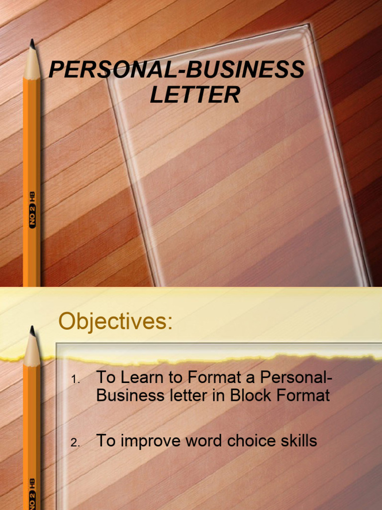 Personal-Business Letter Formatting Guide | PDF