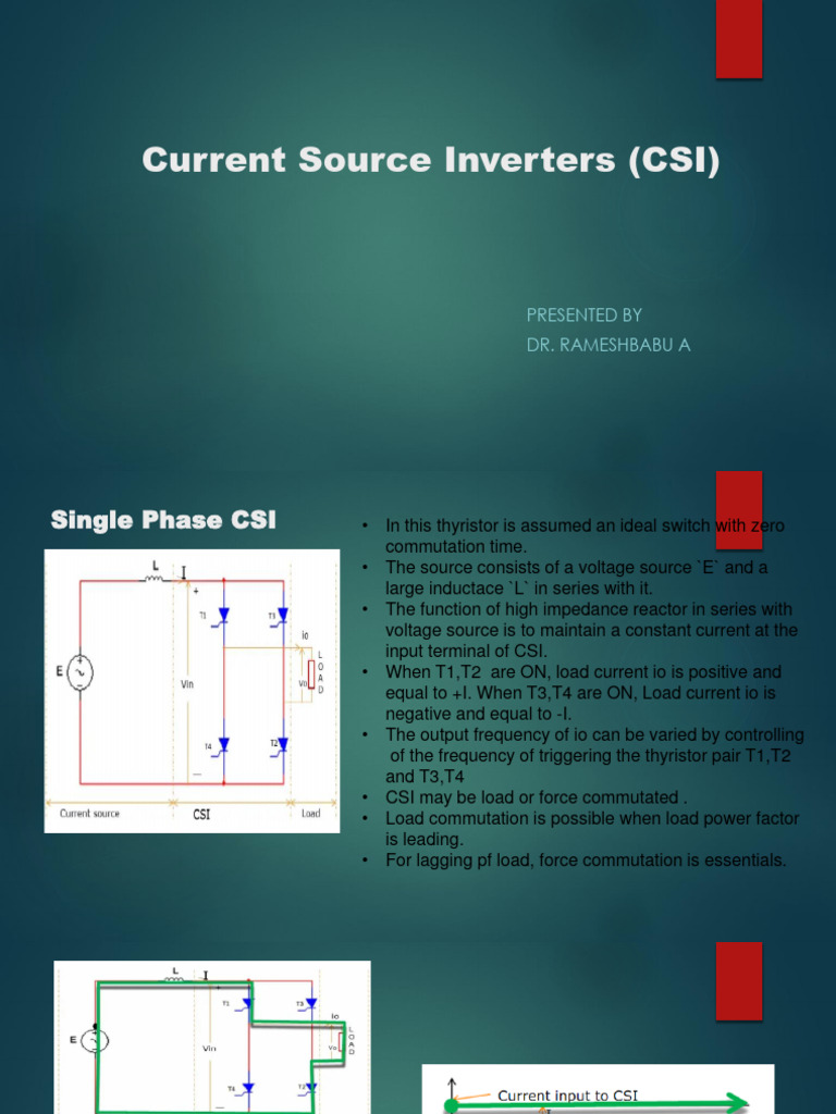 Single Phase Current Source Inverters | PDF | Power Inverter | Capacitor