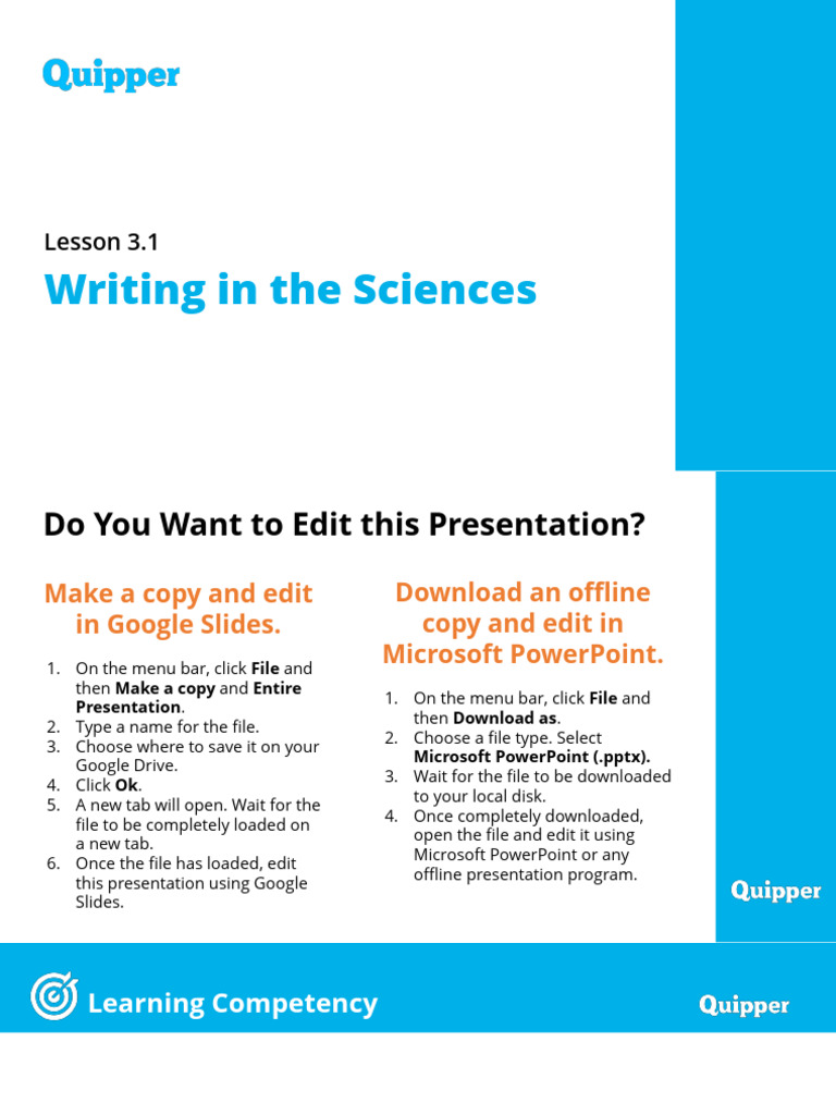 ME EngRW 11 Q3 0301 - PS - Writing in The Sciences | PDF | Experiment ...
