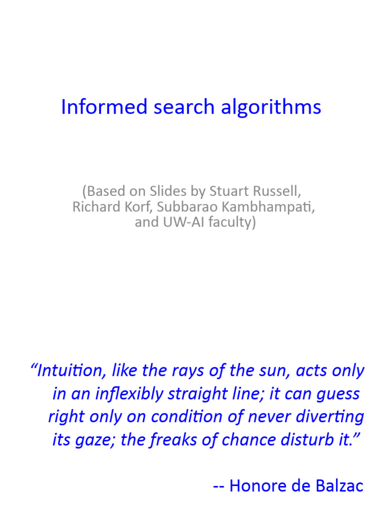 Informed Search IIT | PDF | Algorithms And Data Structures | Applied Mathematics