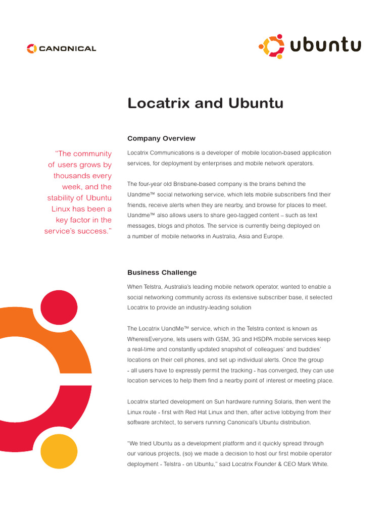 case_ubuntu_locatrix_v1 | PDF | Linux | Linux Distribution