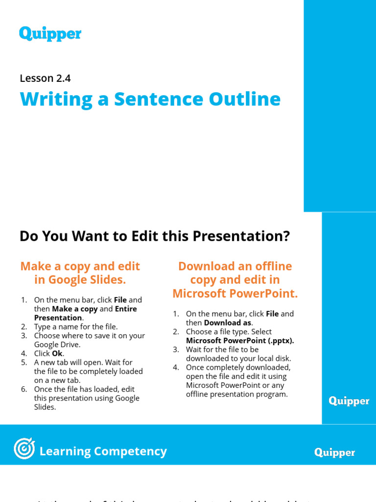 ME EngRW 11 Q3 0204 - PS - Writing A Sentence Outline | PDF | Essays ...