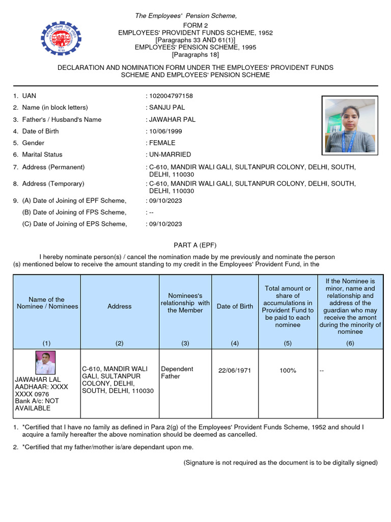 E Nomination | PDF