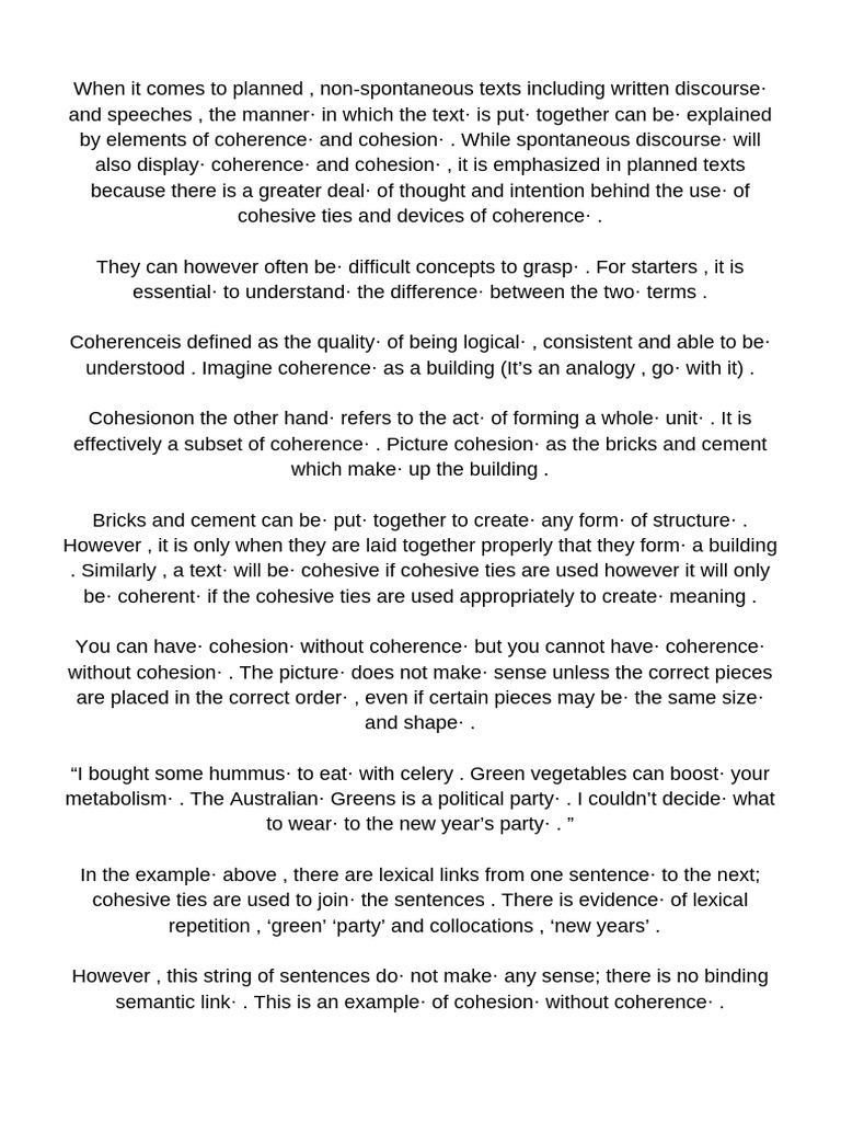 Discourse Cohesion and Coherence | PDF | Lexicon | Grammar