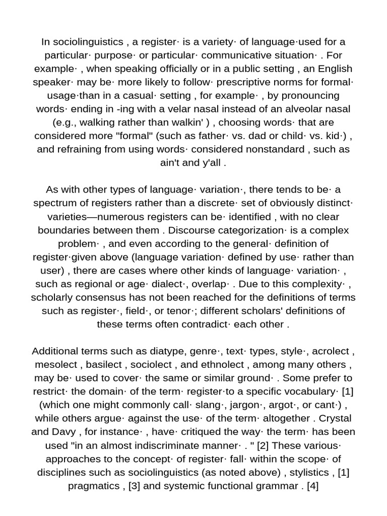 Register variation and use | PDF | Semiotics | Communication