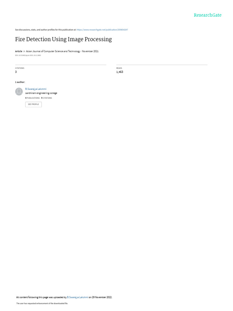 Fire Detection Using Image Processing | PDF | Computing | Applied Mathematics