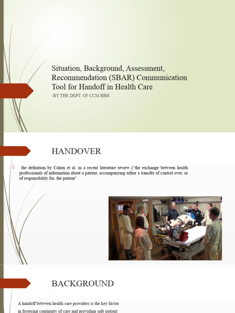 Situation, Background, Assessment | Download Free PDF | Clinical ...