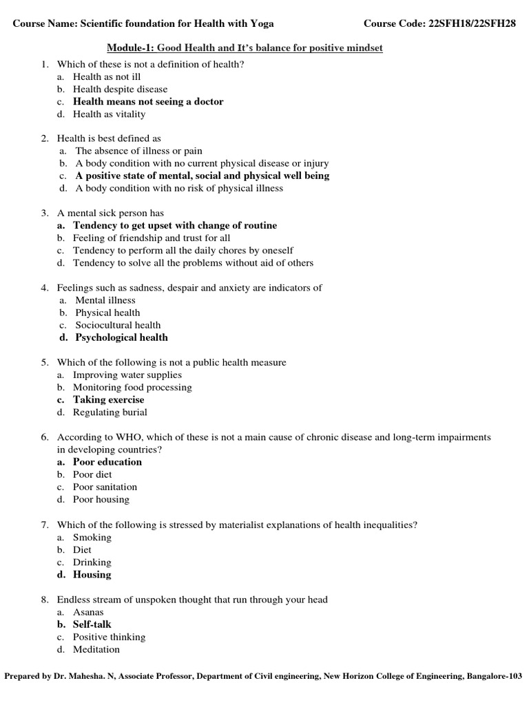 Module 1 Final | PDF | Stress (Biology) | Mental Health