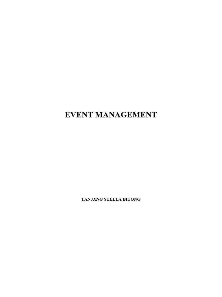 Event Management | PDF | Swot Analysis | Stress (Biology)