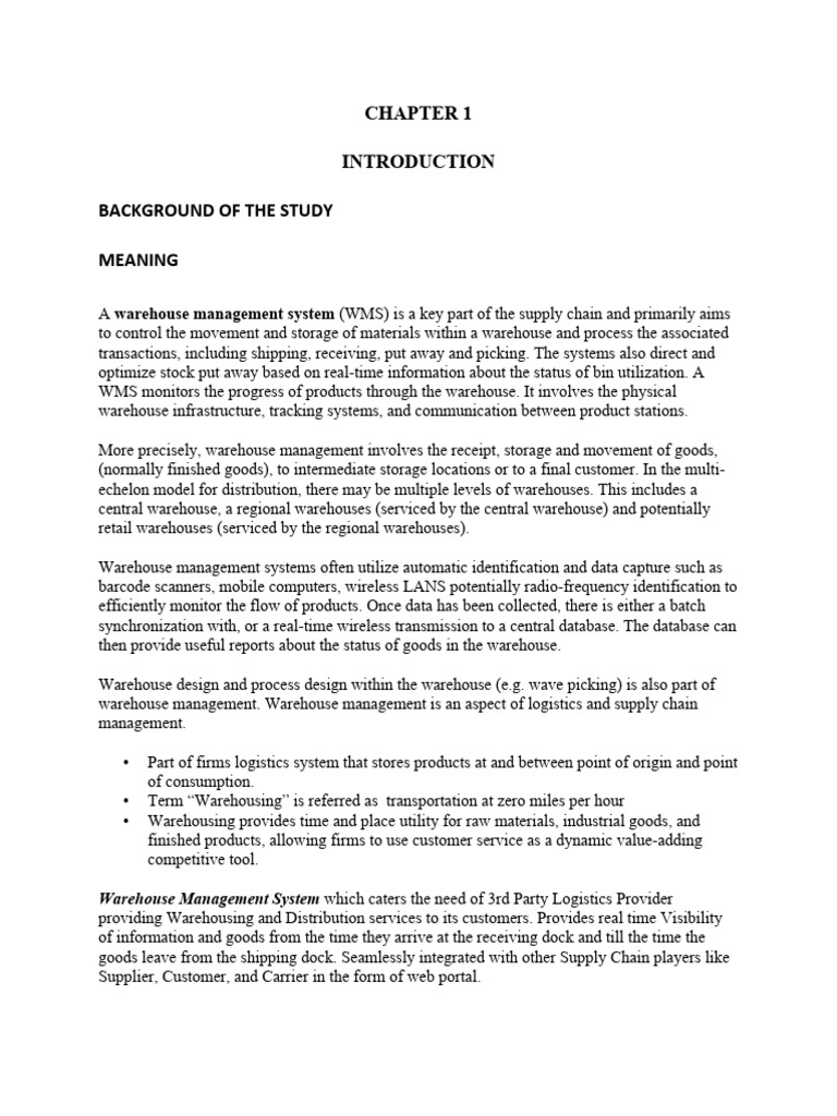 Warehouse Management Overview | PDF | Warehouse | Supply Chain Management