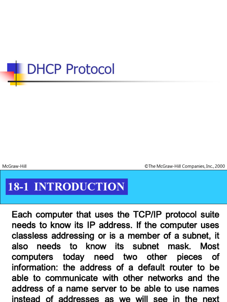DHCP | PDF | Ip Address | Port (Computer Networking)