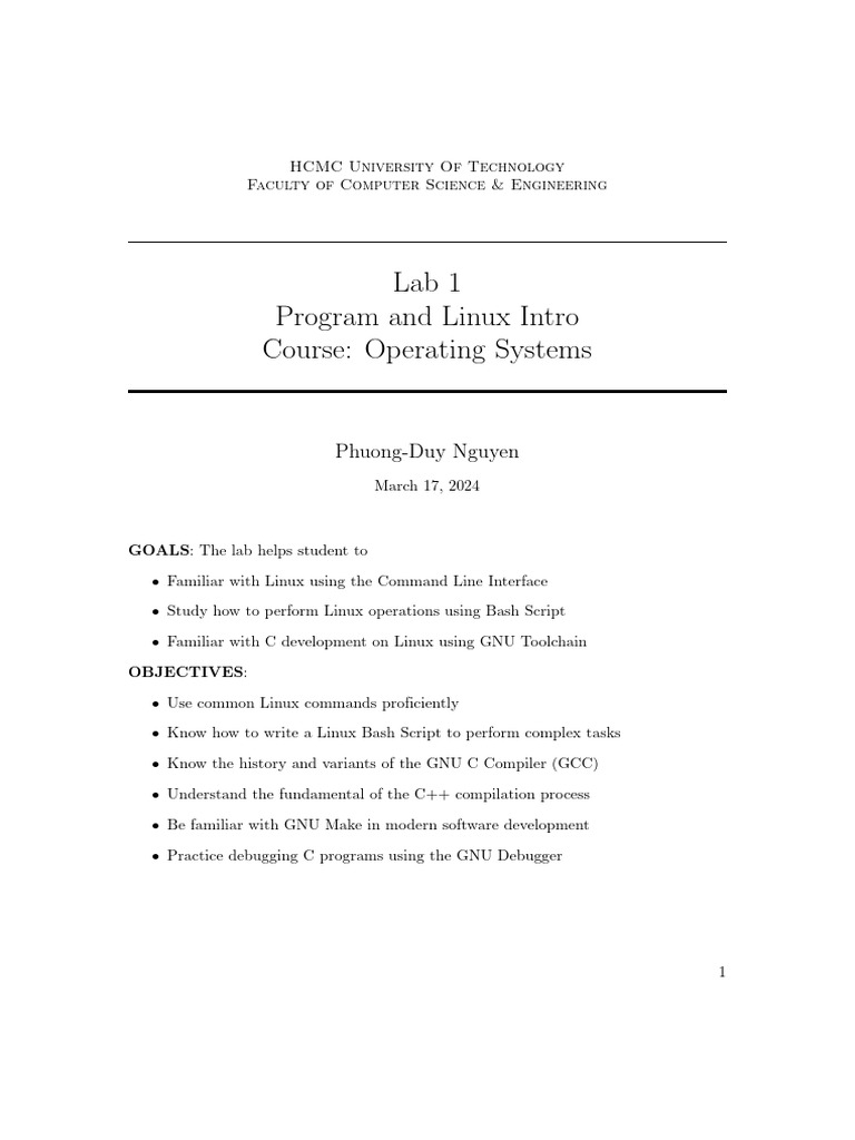 Lab1 Linux and Program | Download Free PDF | Command Line Interface | Assembly Language