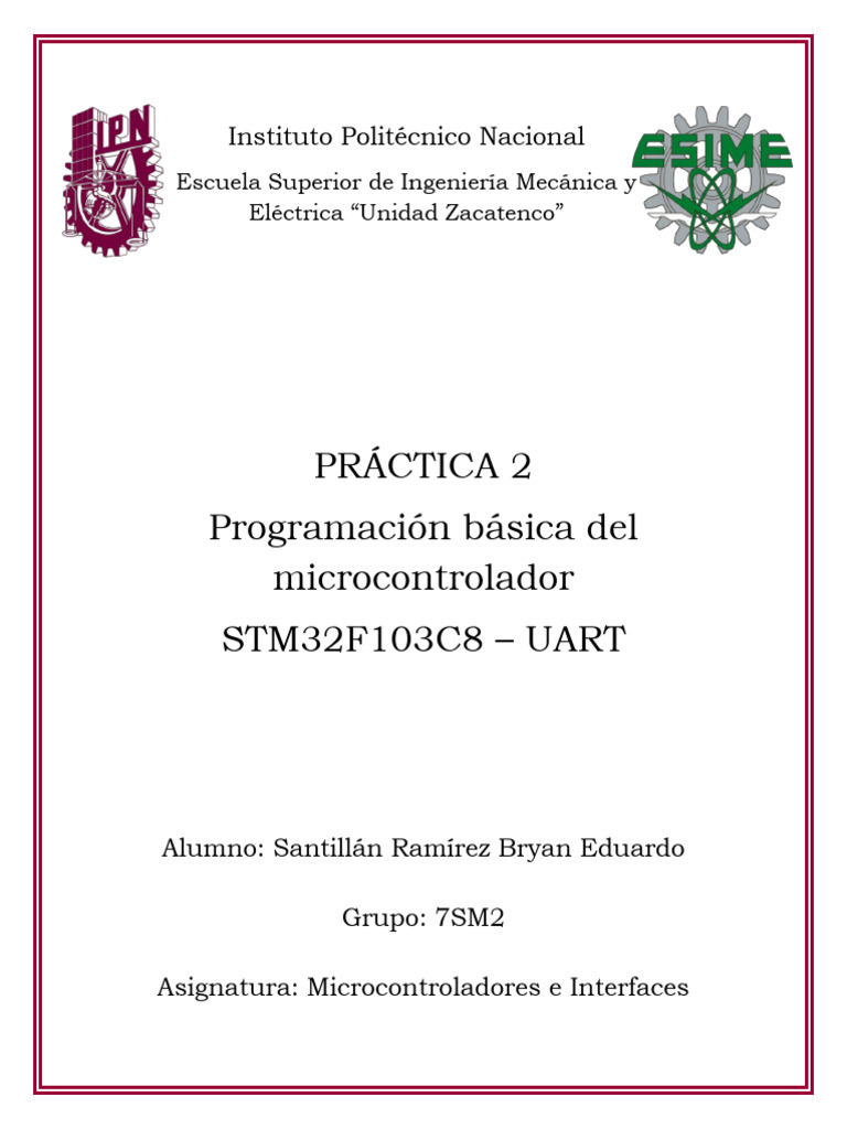 Práctica 2 STM32 | PDF | Microcontrolador | Tecnología de información y ...