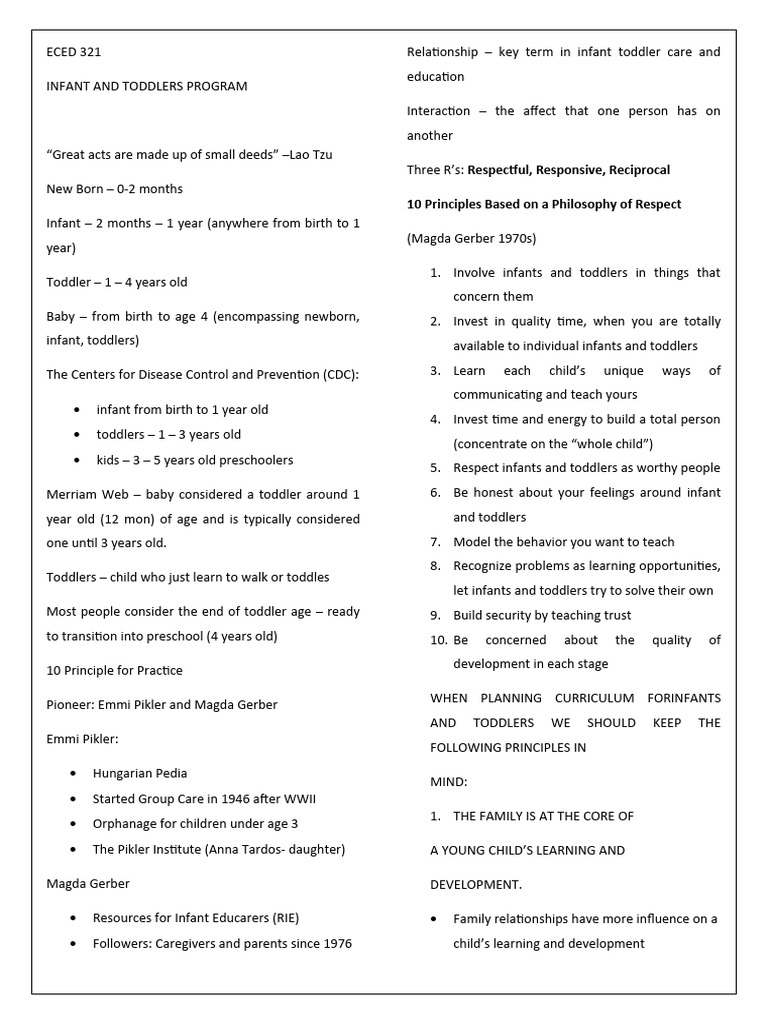 Eced 321 | PDF | Infants | Psychology