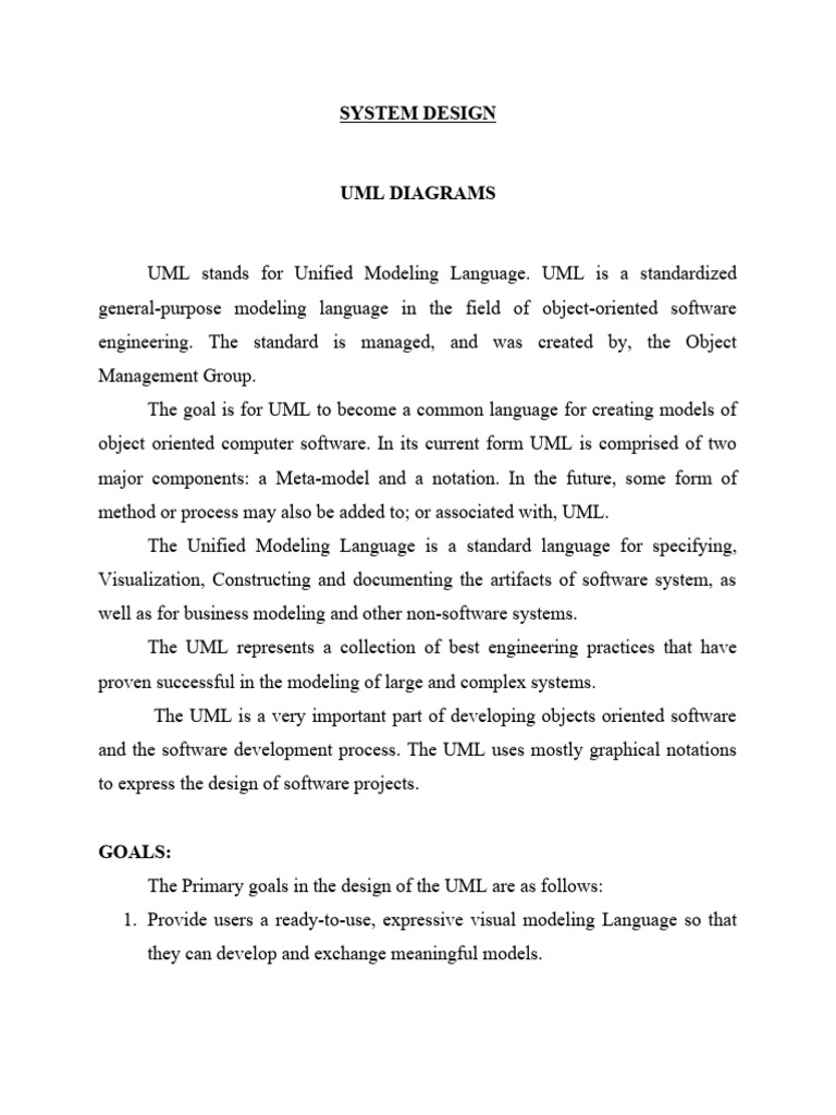 System Design | PDF | Unified Modeling Language | Use Case