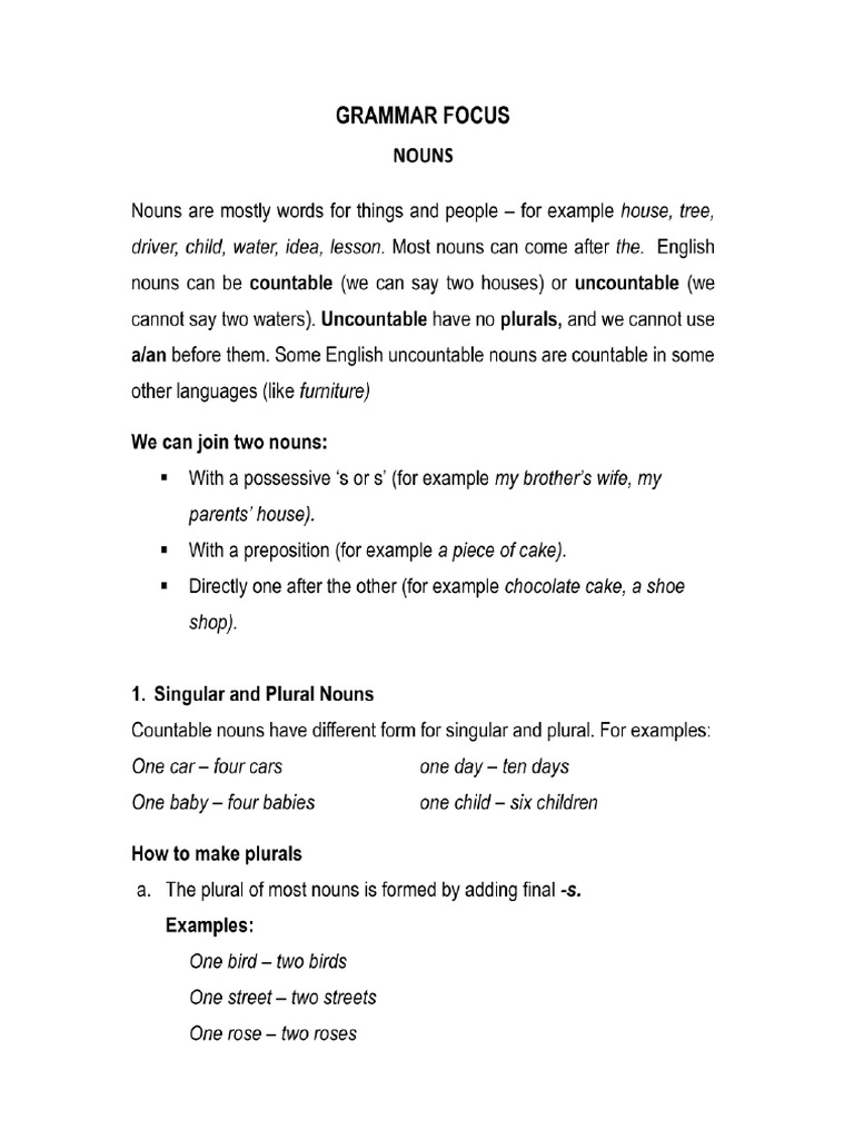 Nouns | PDF