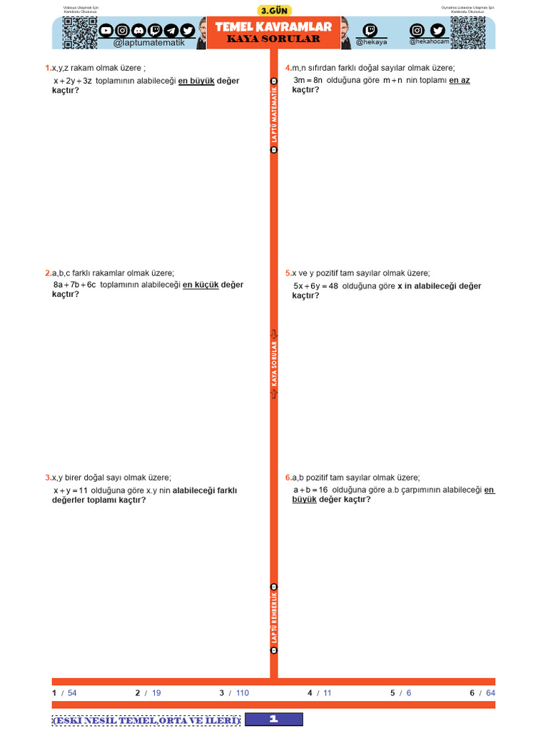 3.gün Temel Kavramlar - Kaya Sorular (1) - Birleştirildi | PDF