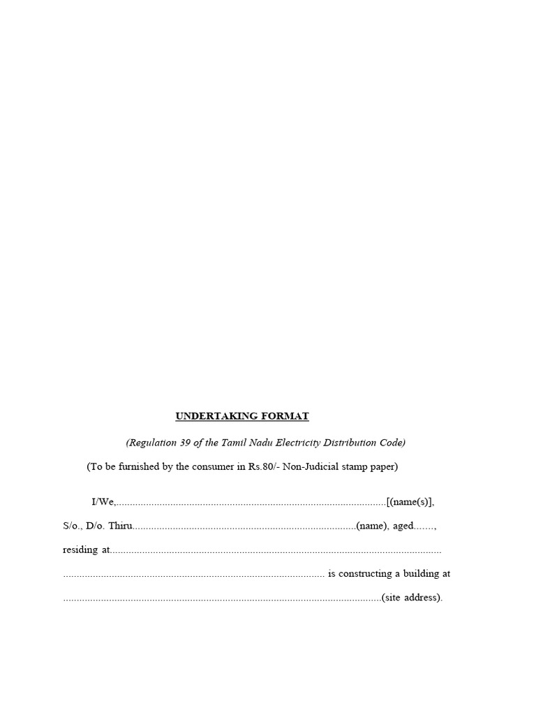 Tamil Nadu Temporary Service Connection Form | PDF | Technology & Engineering