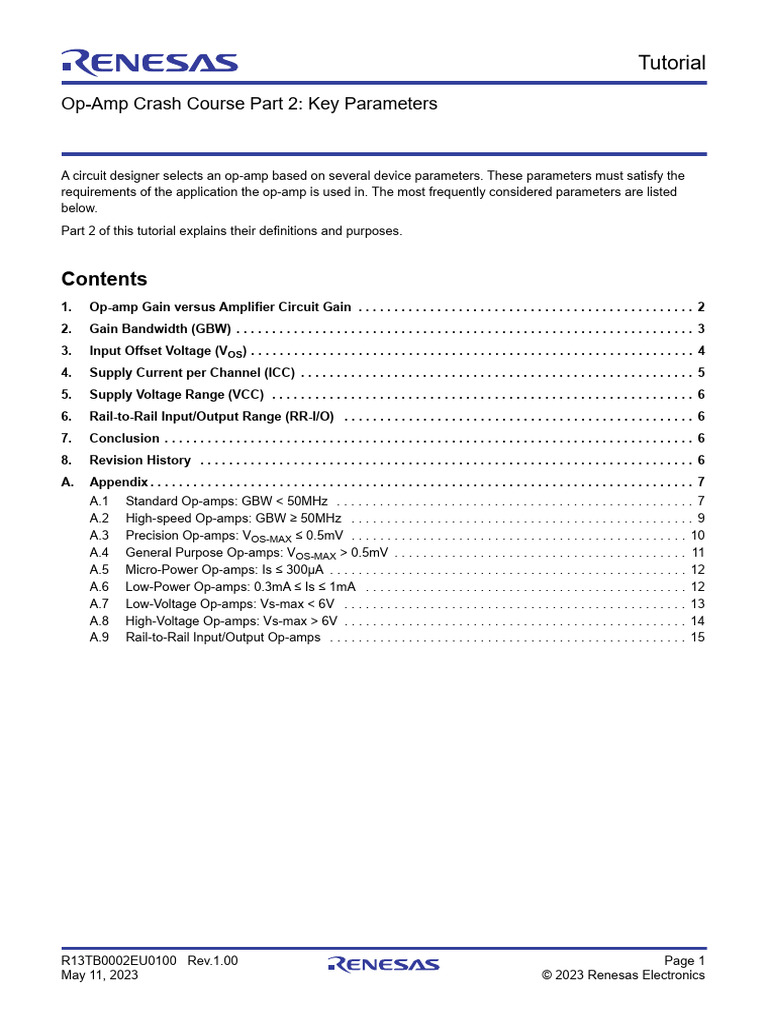 REN - Op Amp Crash Course Part 2 - TRA - 20230511 - 2.cleaned | PDF ...
