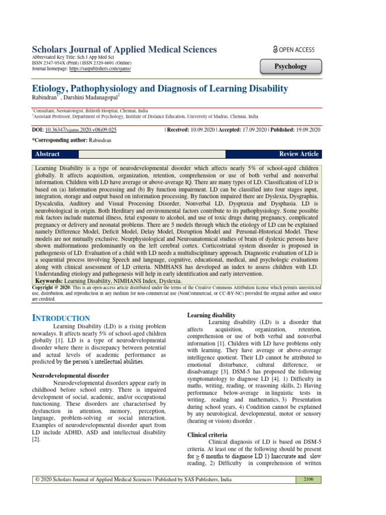 SLD 2 | Download Free PDF | Learning Disability | Dyslexia