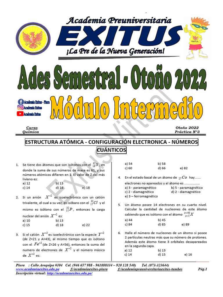 Ot22 Ades Semes Quim3 | PDF | Teaching Methods & Materials | Technology & Engineering