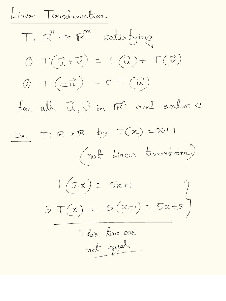 Linear Transformation | PDF