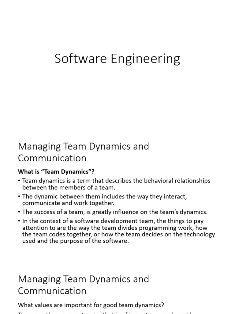 15-Managing Team Dynamics and Communication-31-01-2024 | PDF | Communication | Software