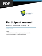 Language, Literacy and Numeracy (LLN) Test | PDF | Literacy | Cognition