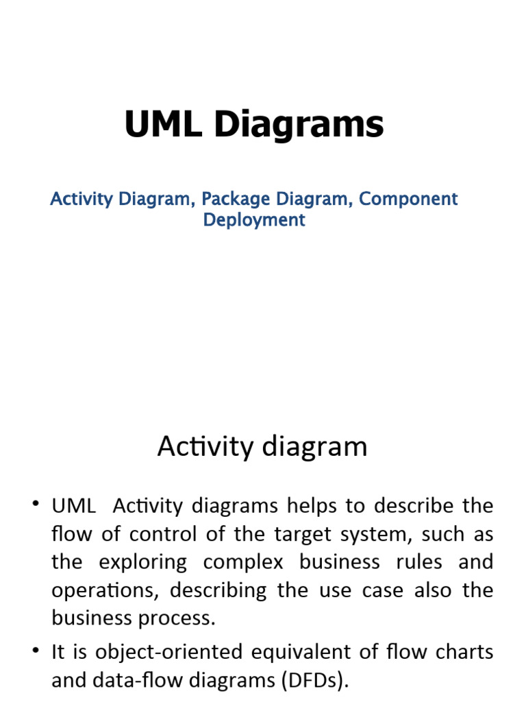 14-State Chart, Activity, Component, Package, Deployment Diagrams-30-01-2024 | PDF | Unified ...