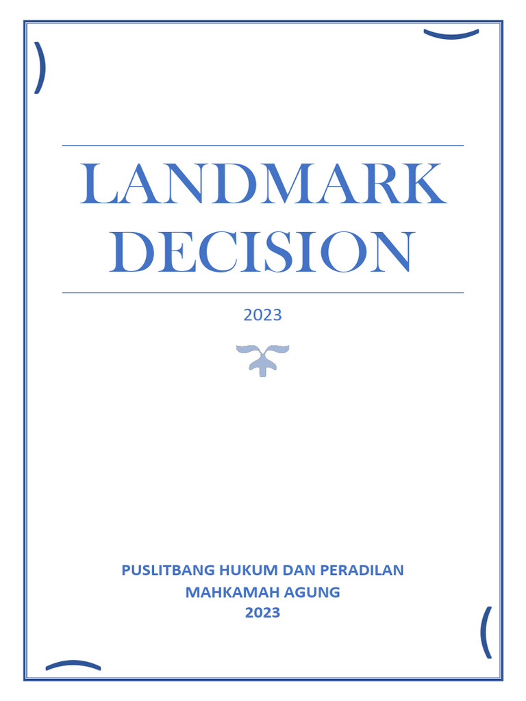 Landmark Decision Tahun 2023 | PDF | Hukum
