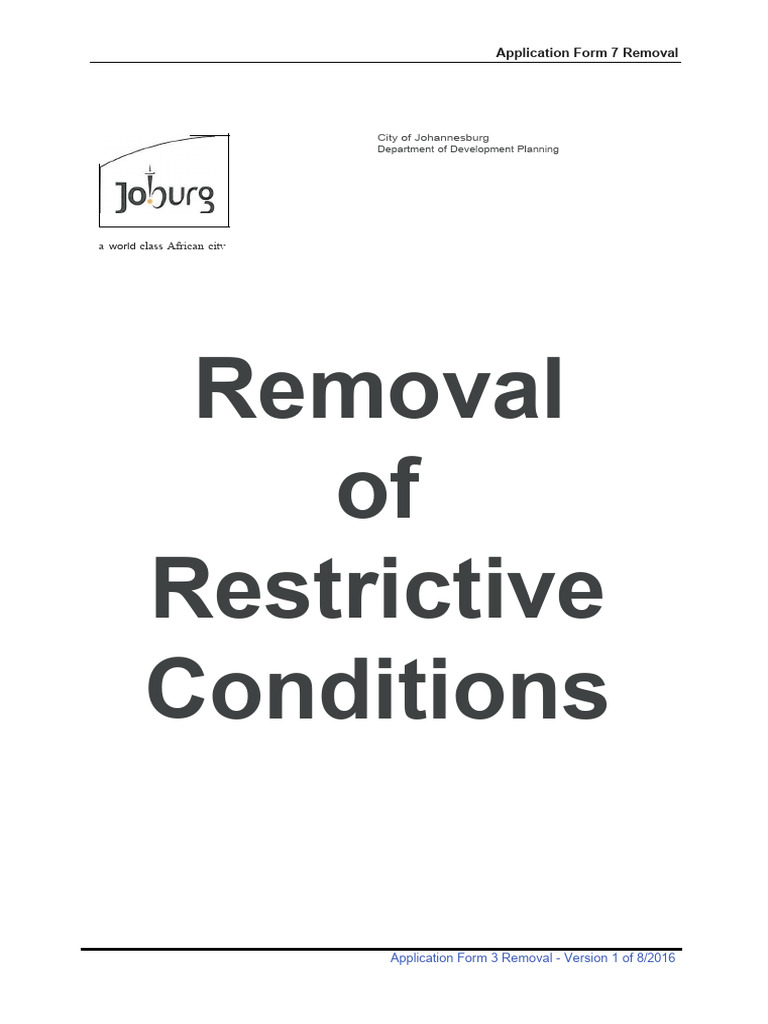 Joburg Removal From Title Deeds | PDF