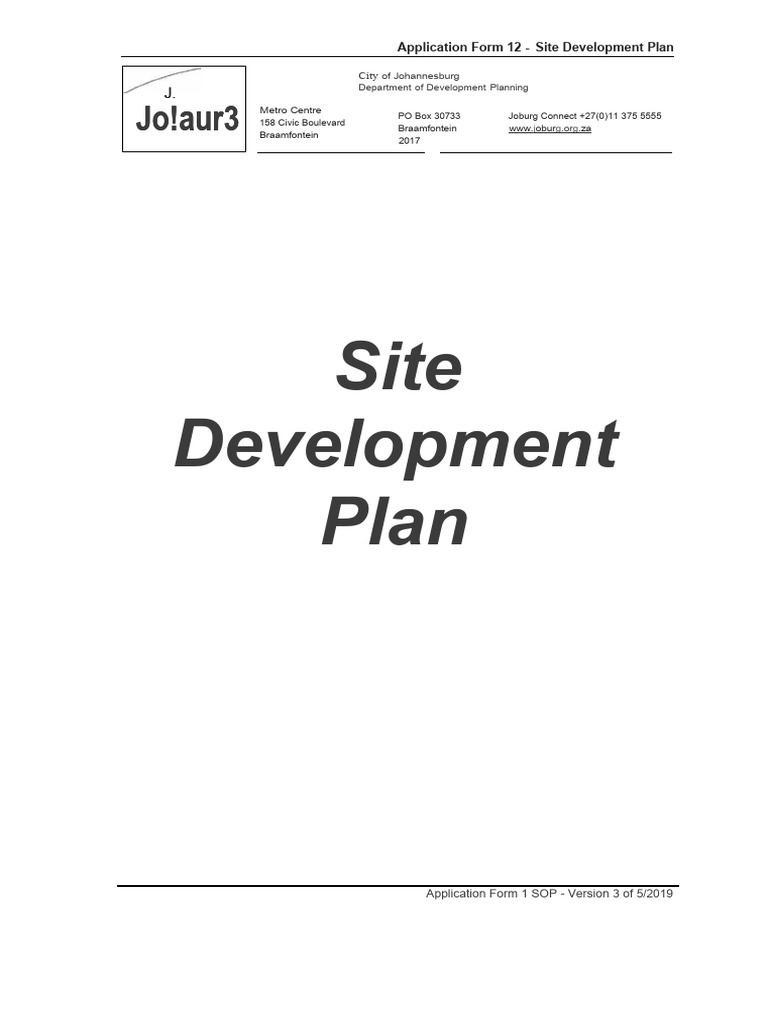 Johannesburg Site Development Plan Guide | PDF | Business | Finance ...