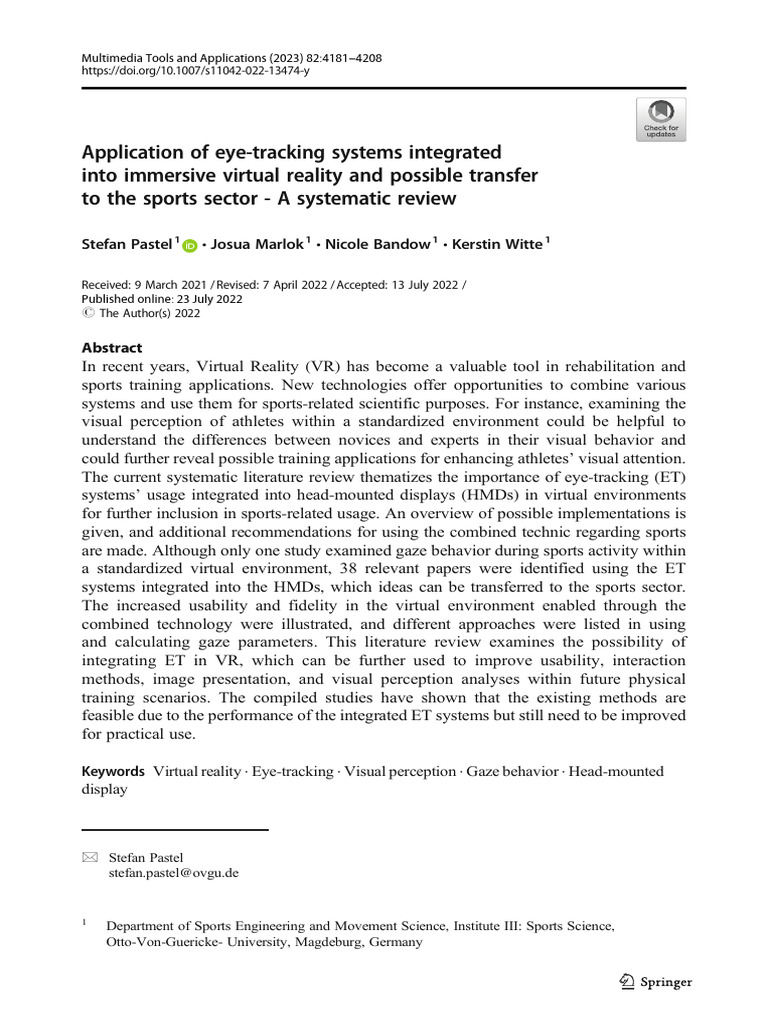Application of Eye-Tracking Systems Integrated Into Immersive Virtual ...