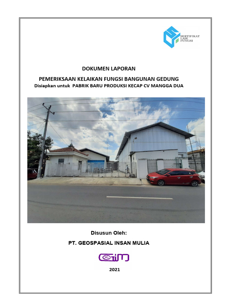 Laporan Kajian SLF CV Mangga Dua r.0 | PDF | Teknologi & Rekayasa