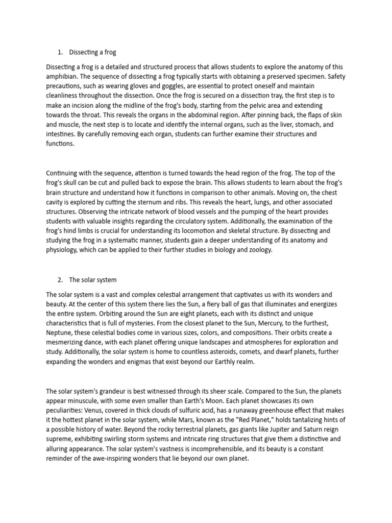 Dissecting A Frog | PDF