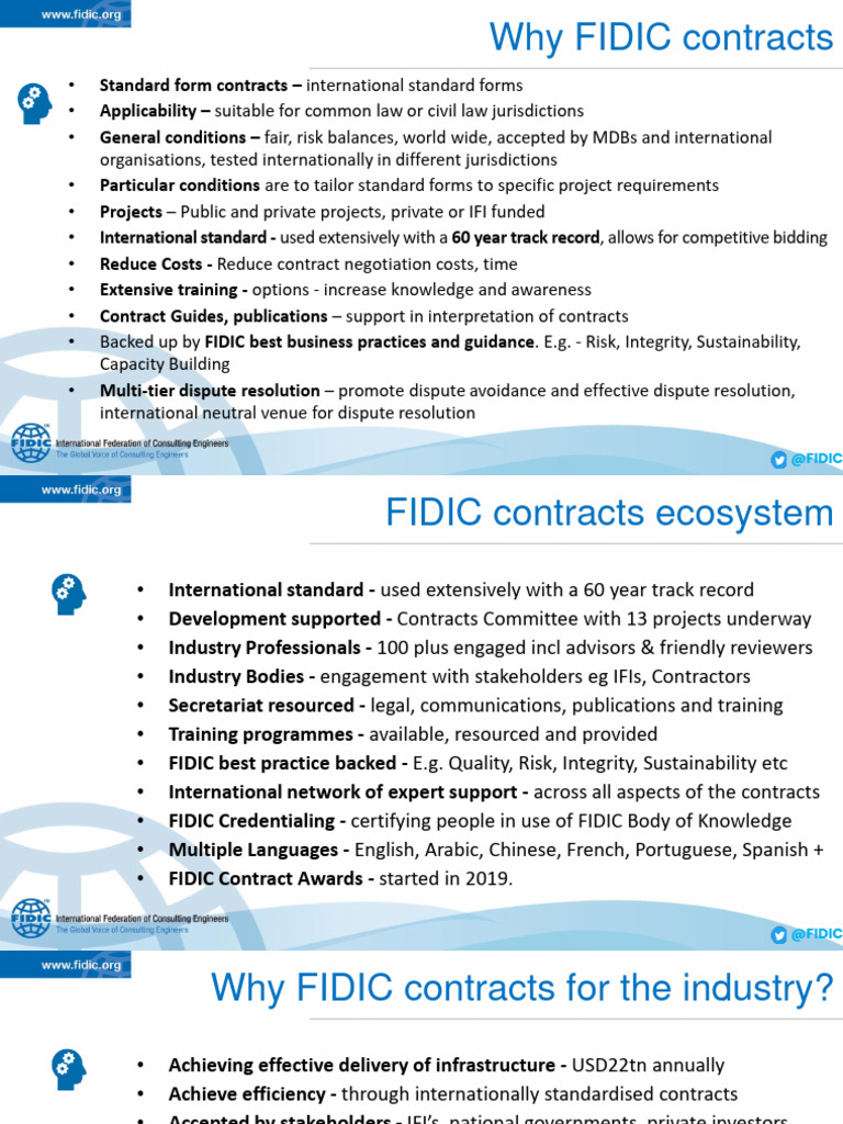 Why Use FIDIC - From FIDIC | PDF | Procurement | Employment