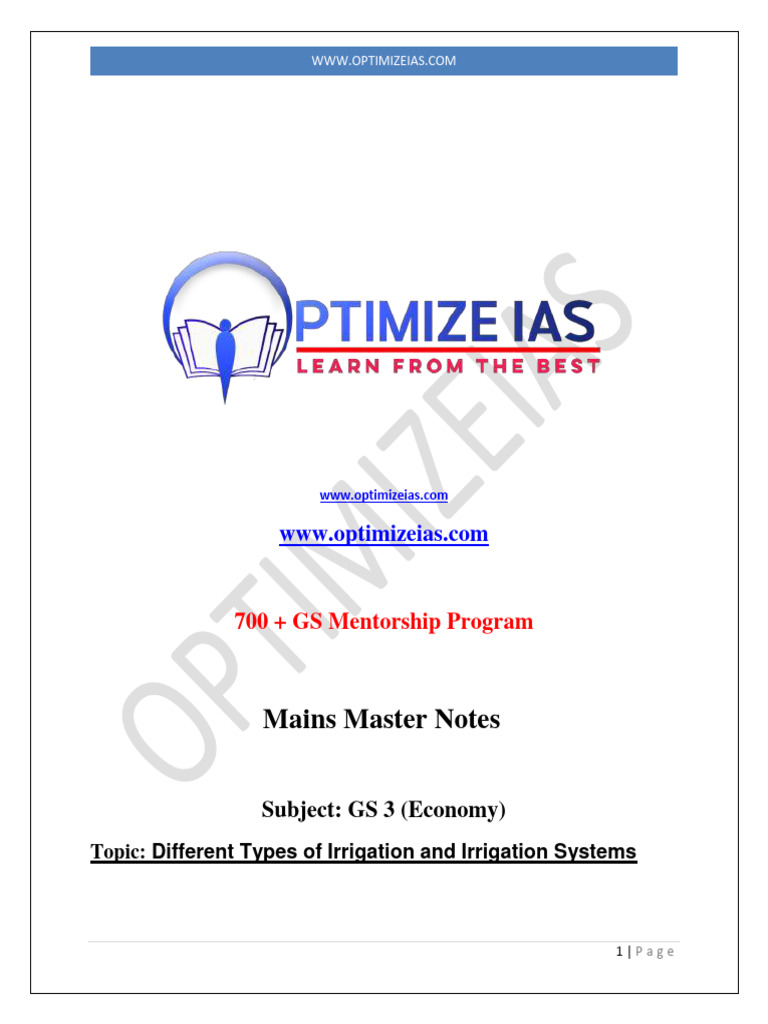 Types of Irrigation Systems Explained | PDF | Irrigation | Agriculture