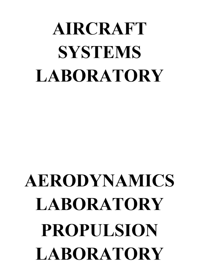 Aircraft Systems Laboratory | PDF