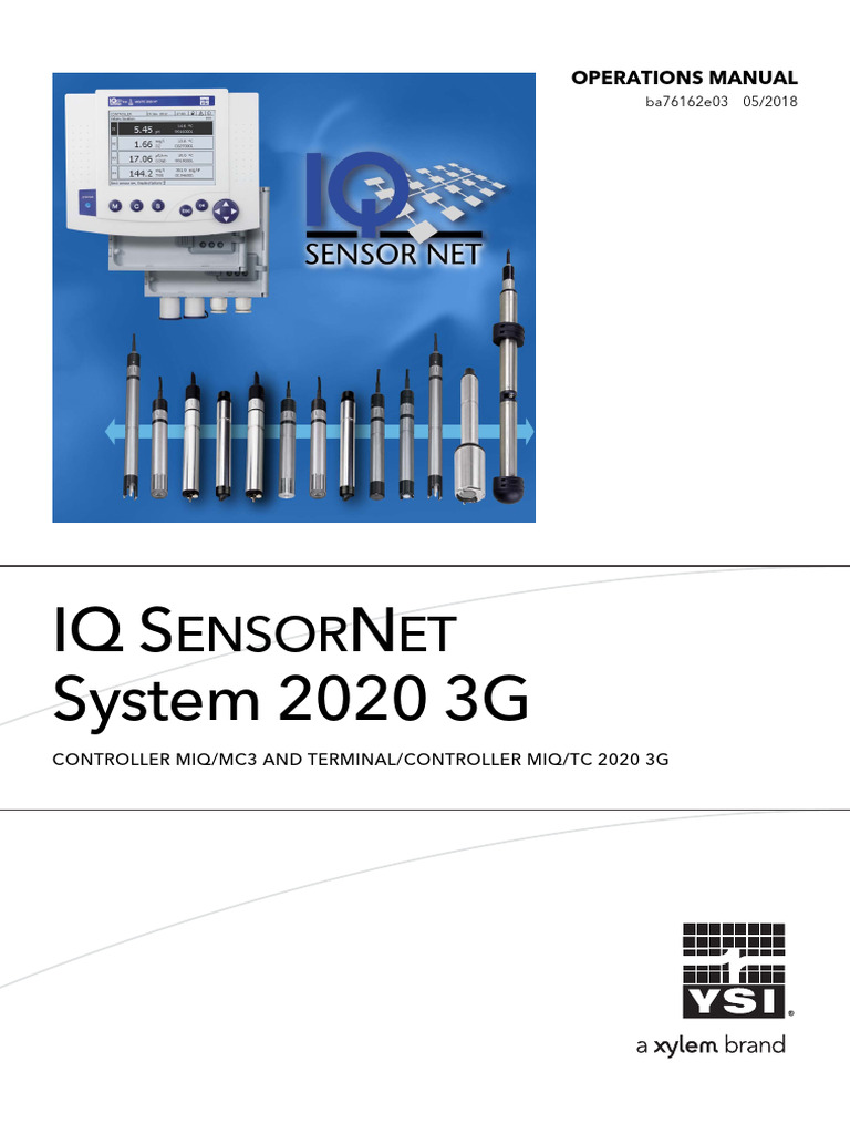 YSI IQ SensorNet 2020 3G Controller Manual | PDF | Wireless Sensor ...