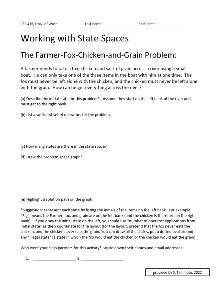 Farmer-Fox-Chicken Grain Puzzle | PDF | Finance & Money Management ...